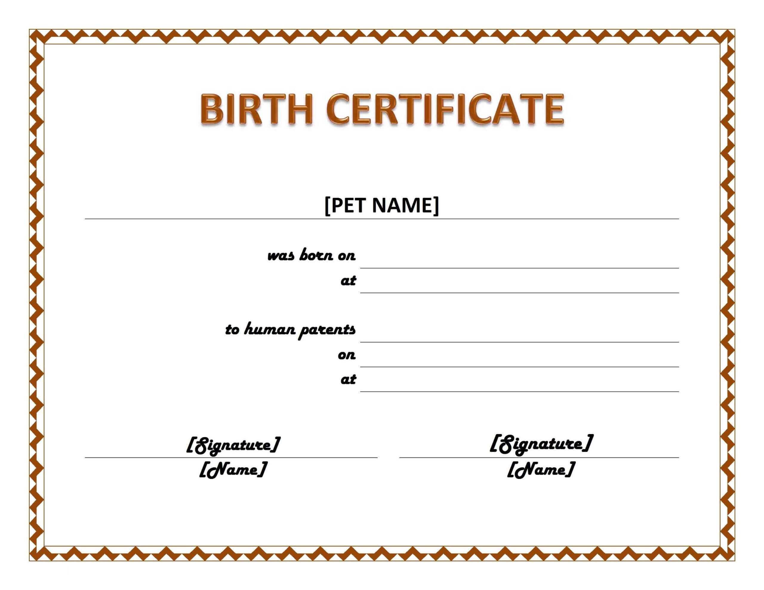 003 Official Birth Certificate Template Charming Designs Within Blank 
