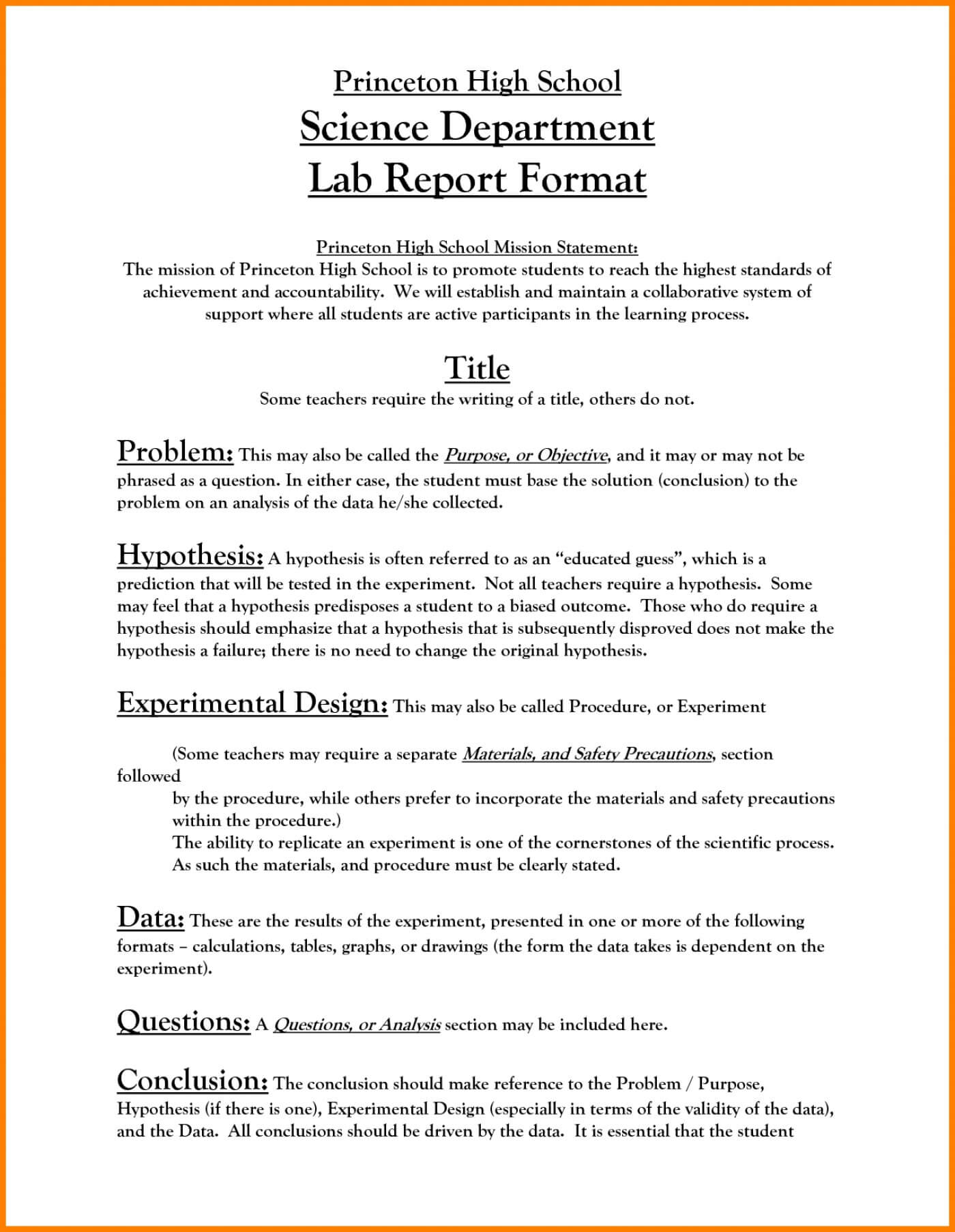 006 Lab Report Template Middle School Ideas Unforgettable Inside 