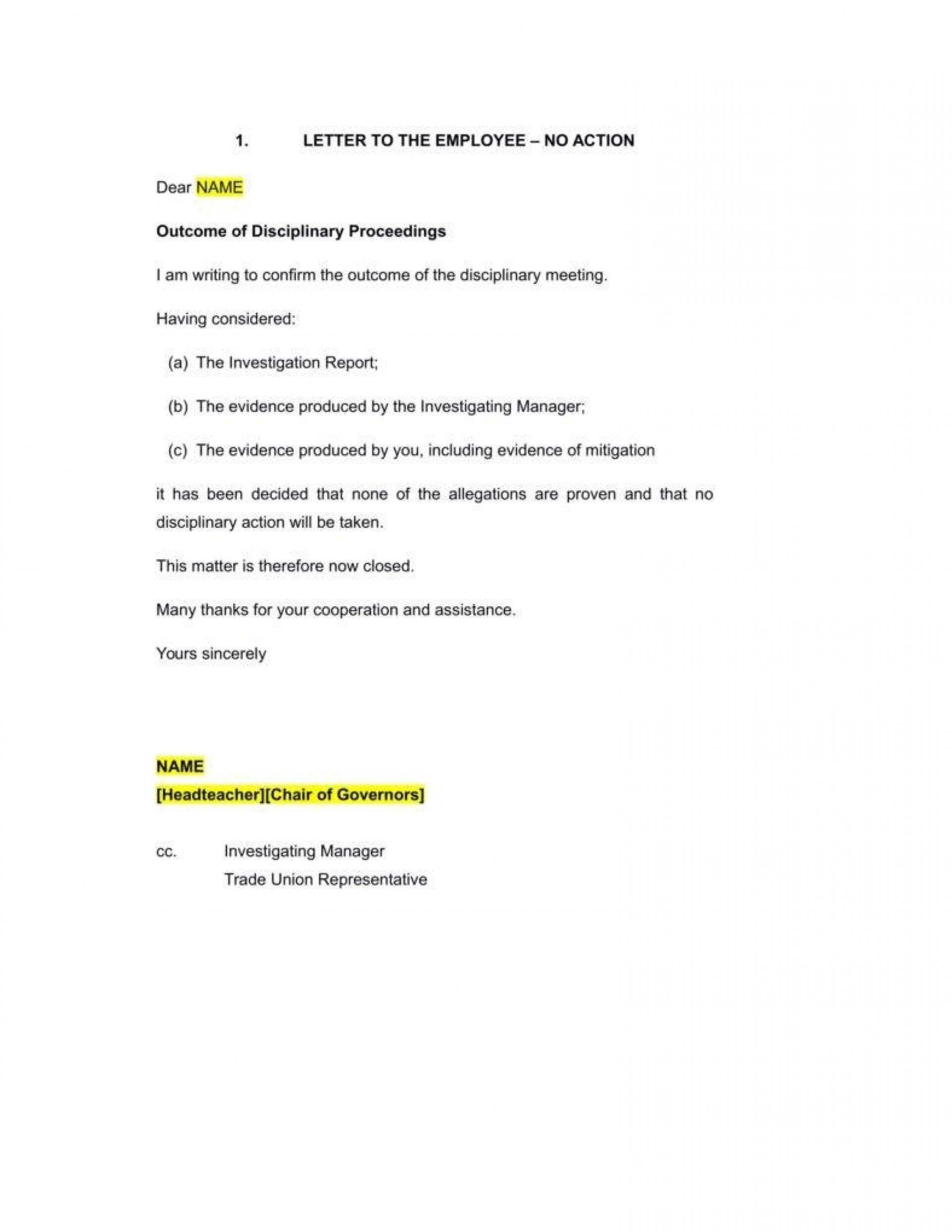 009 Employee Disciplinary Action Template Ideas Write Up Regarding 