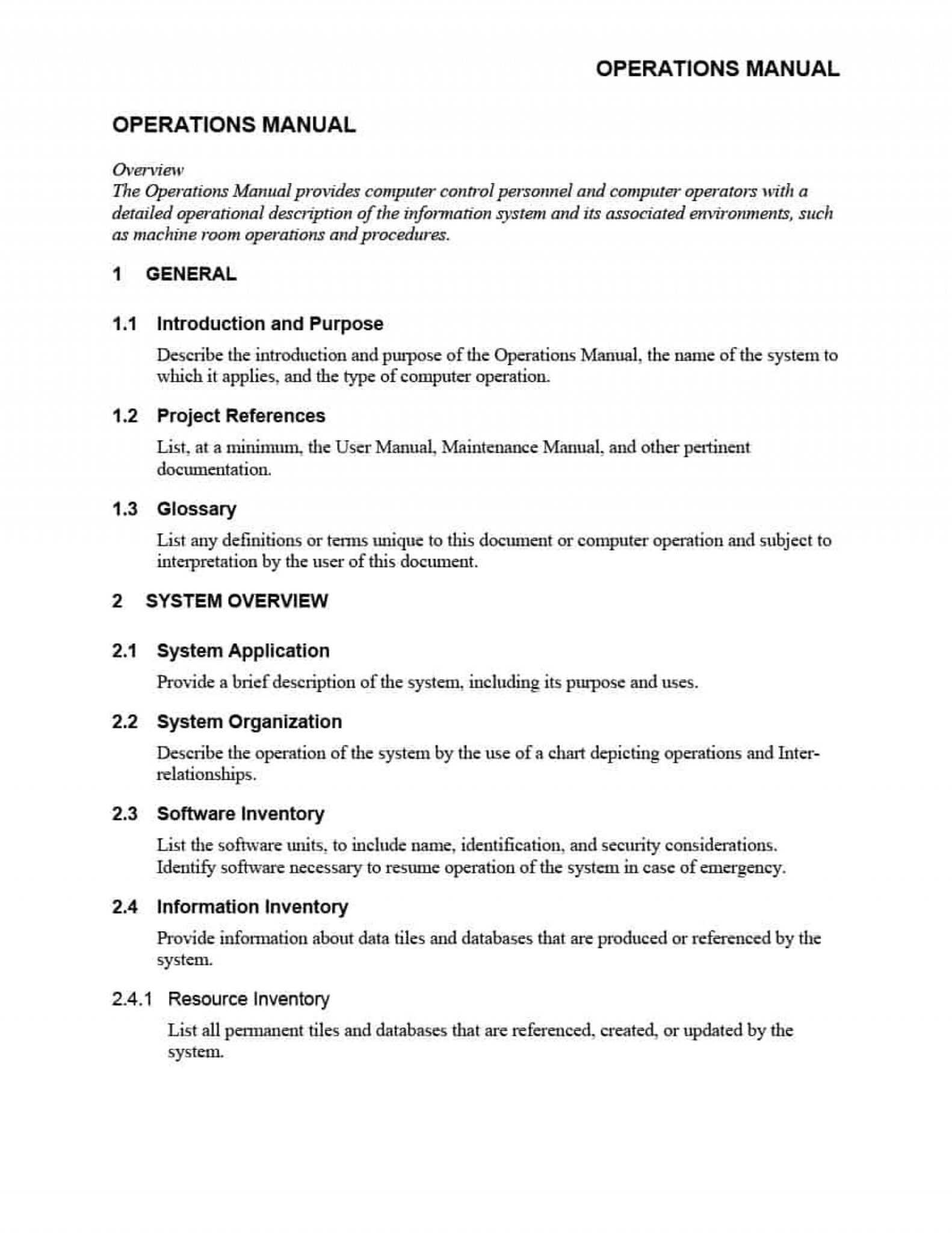 Training Documentation Template Word