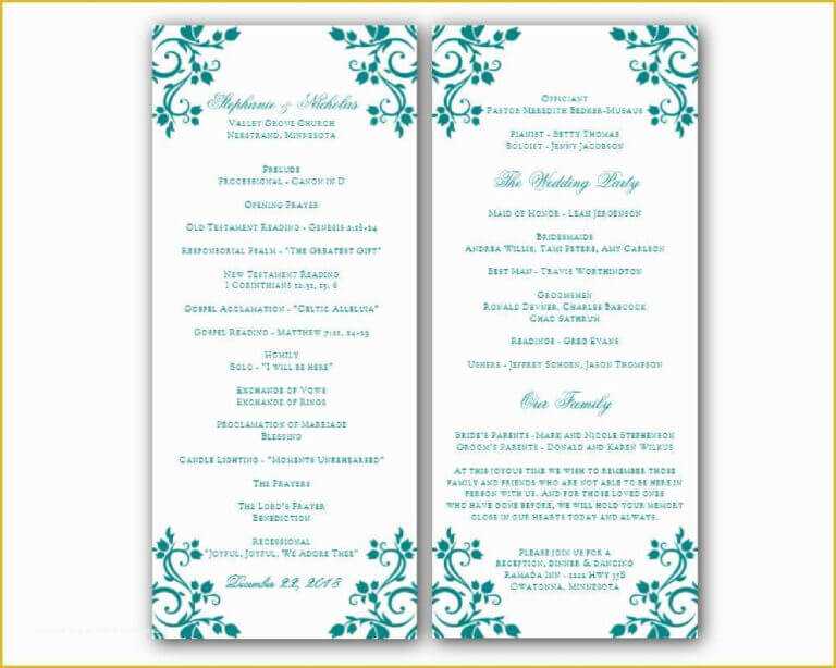 Church Program Template Word