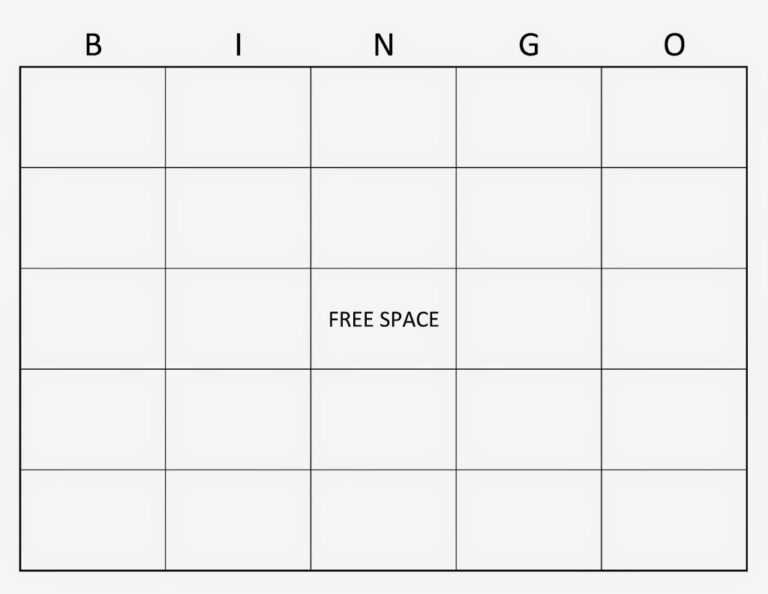 Blank Bingo Template Pdf Best Sample Template