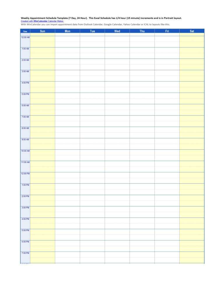 45 Printable Appointment Schedule Templates Appointment Inside 