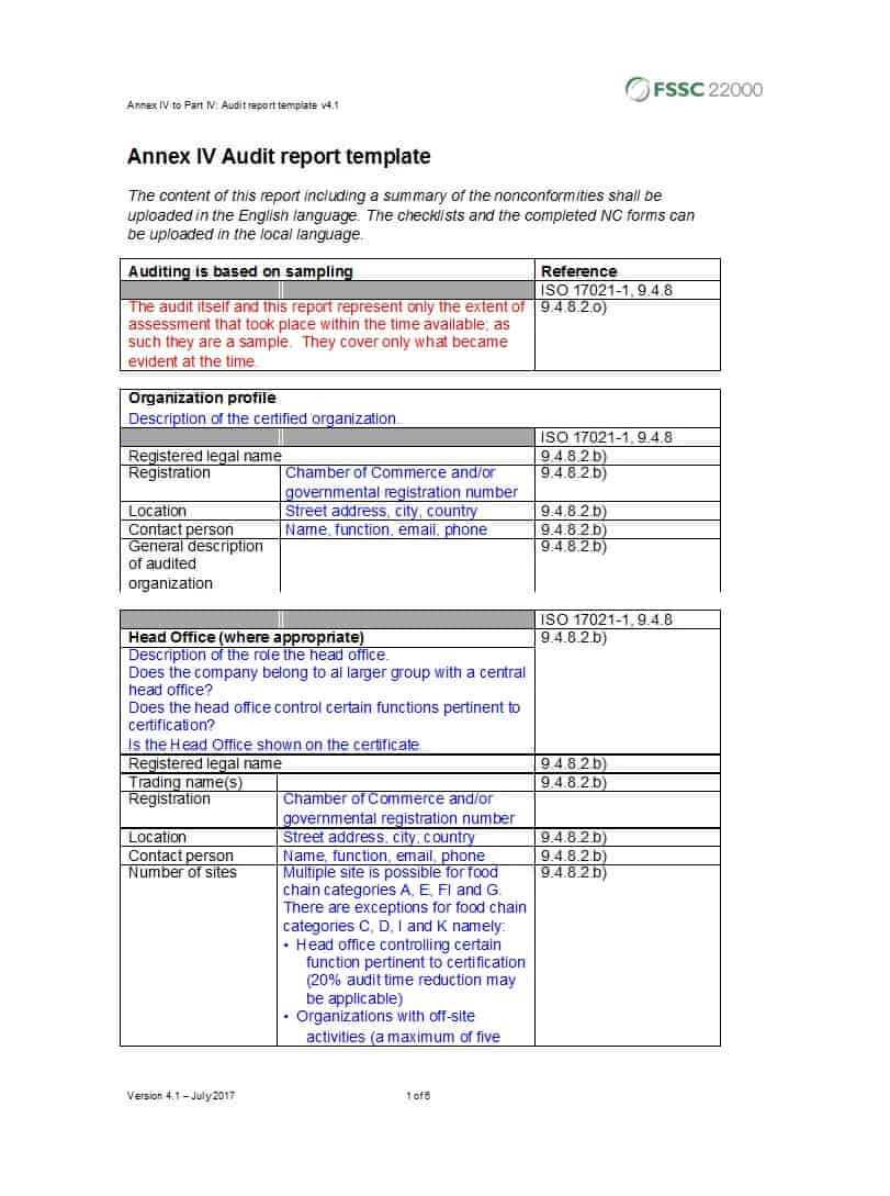 It Audit Report Template Word Best Sample Template