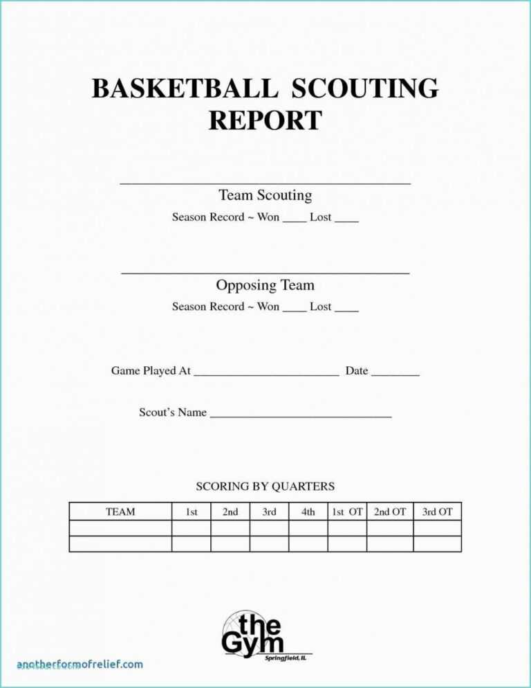 Basketball Scouting Report Template Examples Word Example Intended For 