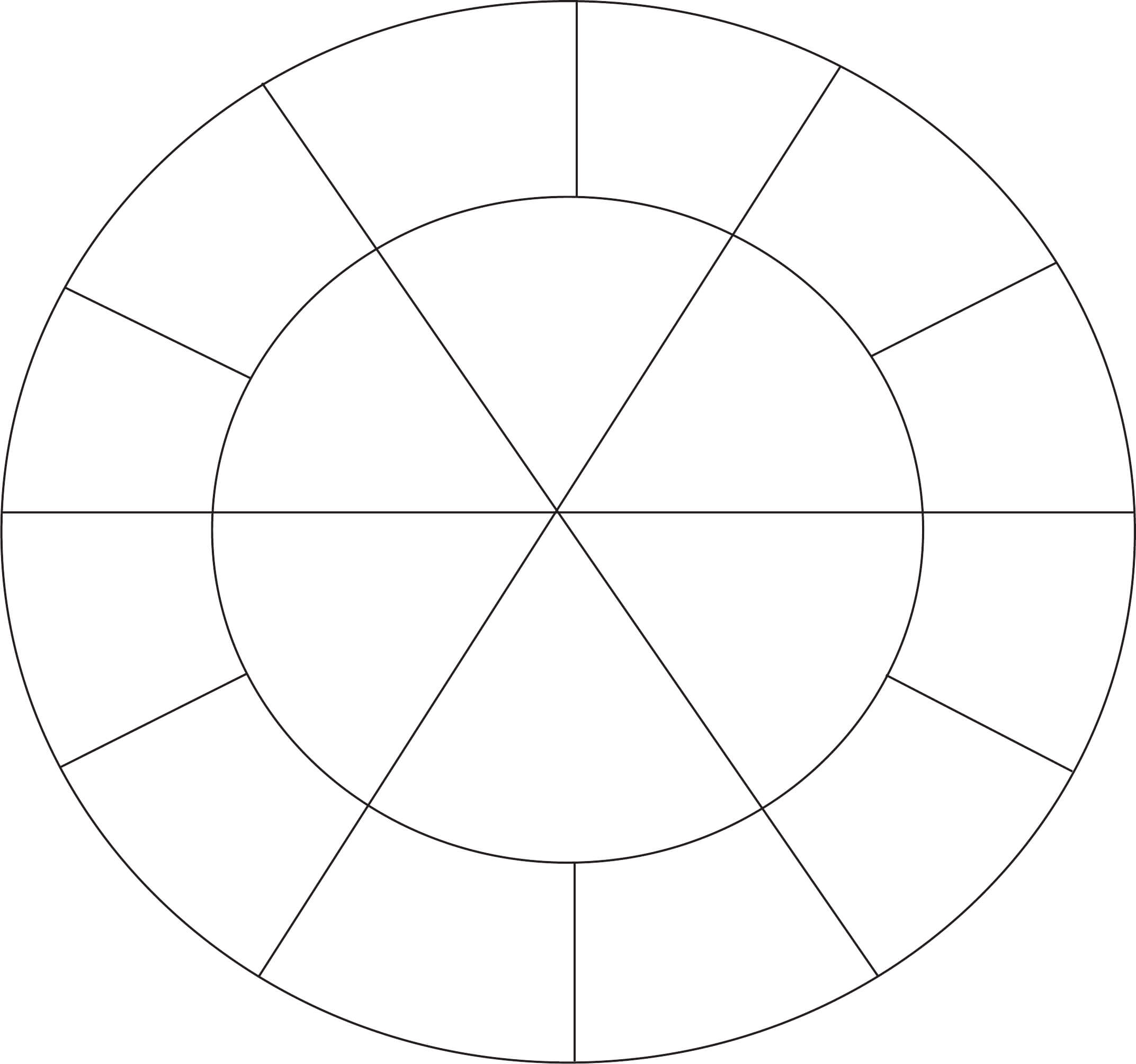 Blank Color Wheel Chart Free Download In Blank Color Wheel Template