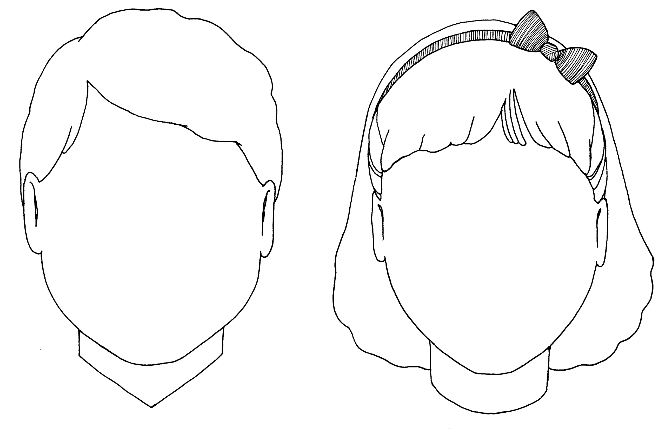 Blank Face Clipart Black And White Inside Blank Face Template Preschool 