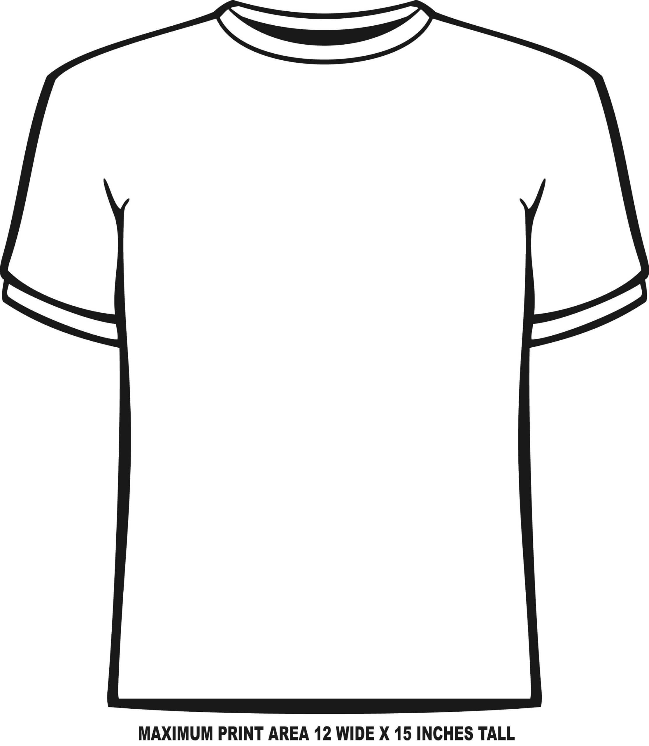 Blank T-shirt Outline Template Blank T-shirt Outline Template