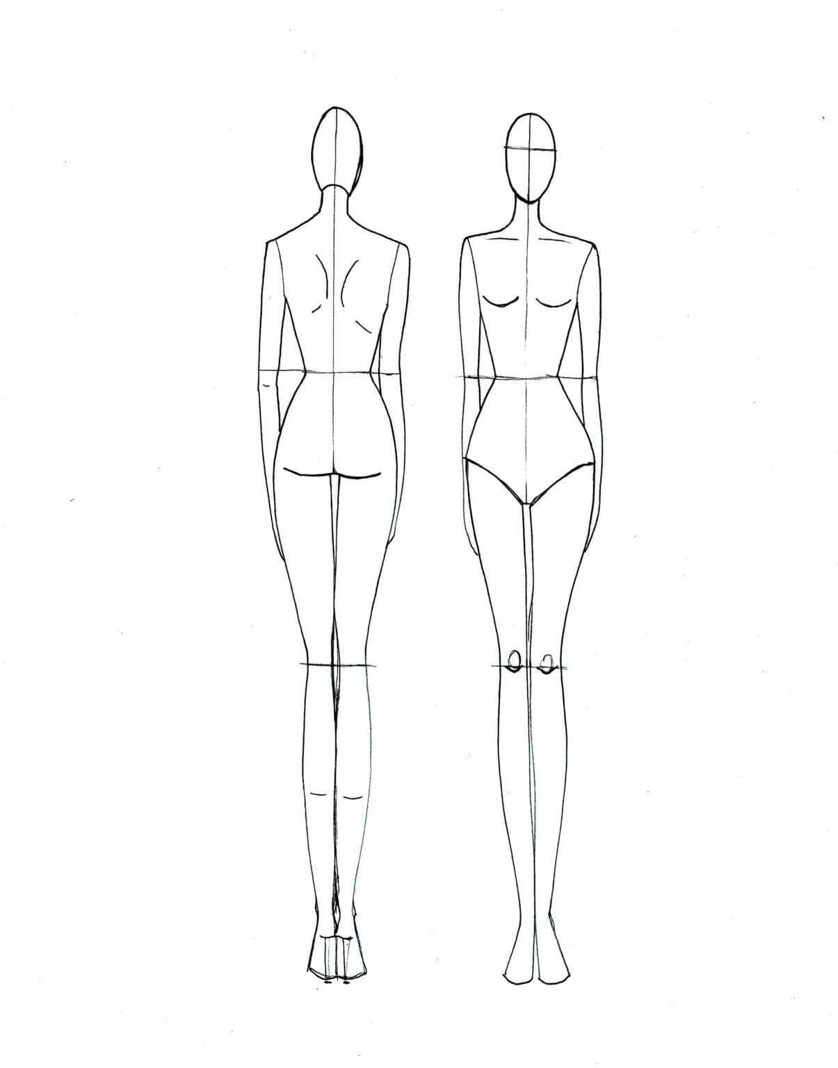 Clothing Model Sketch At Paintingvalley Explore Throughout Blank 