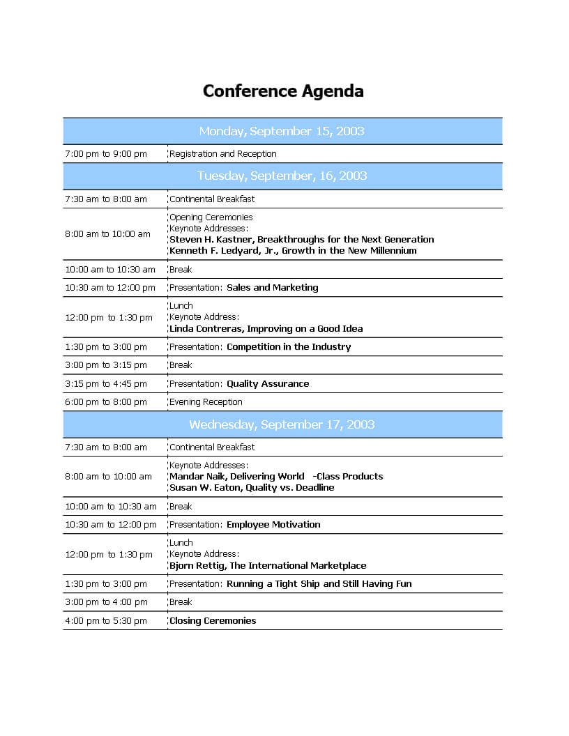 Conference Agenda Template Free Download Call Word Ppt Inside Event Agenda Template Word Best 
