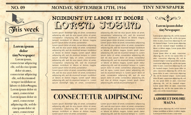 Editable Newspaper Template Within Blank Old Newspaper Template Best 