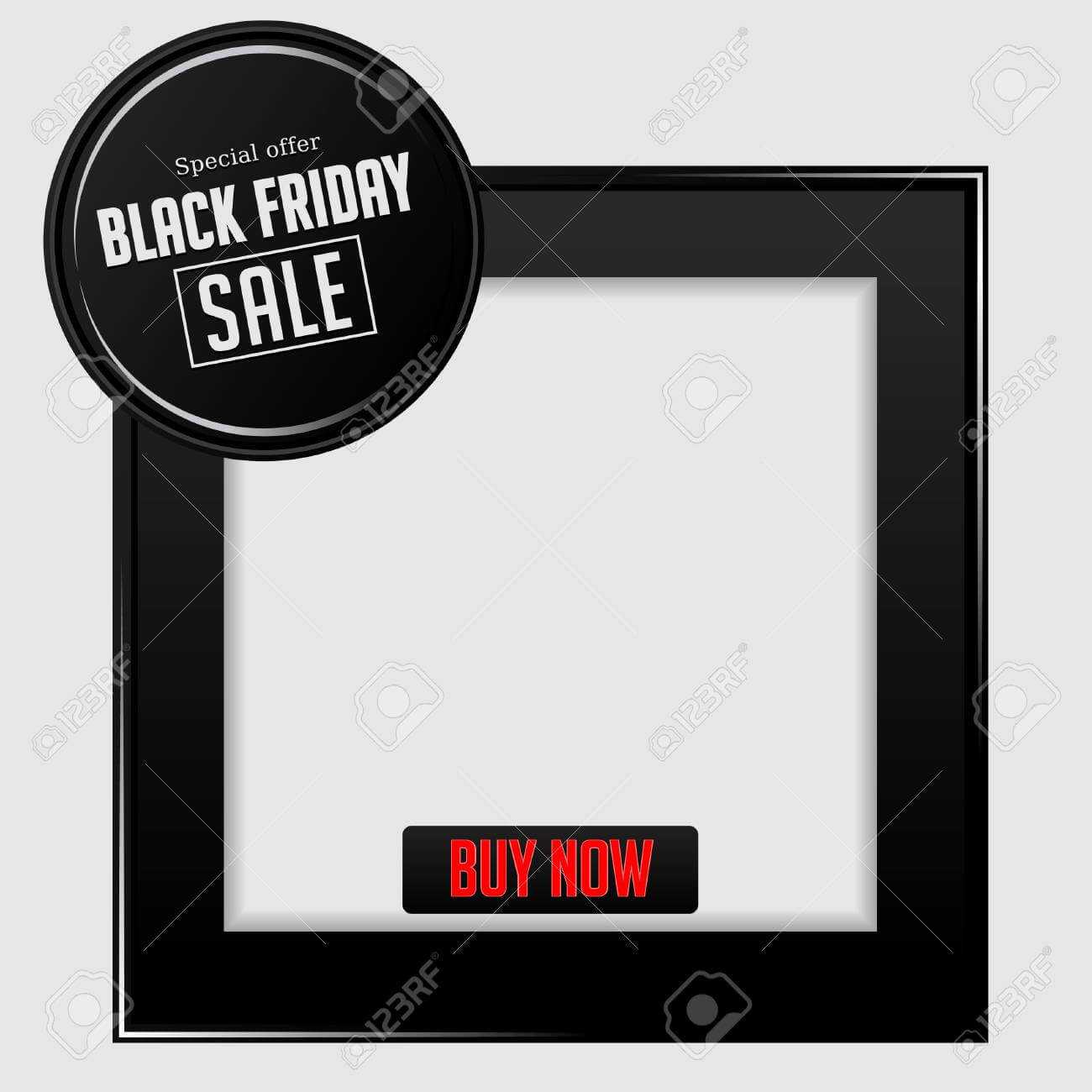 Elegant Black Friday Sale Black Frame Banner Template For Product For