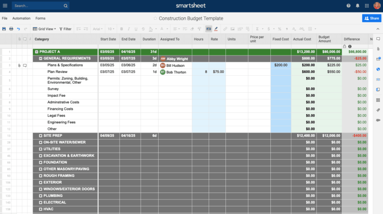 free-construction-project-management-templates-in-excel-for