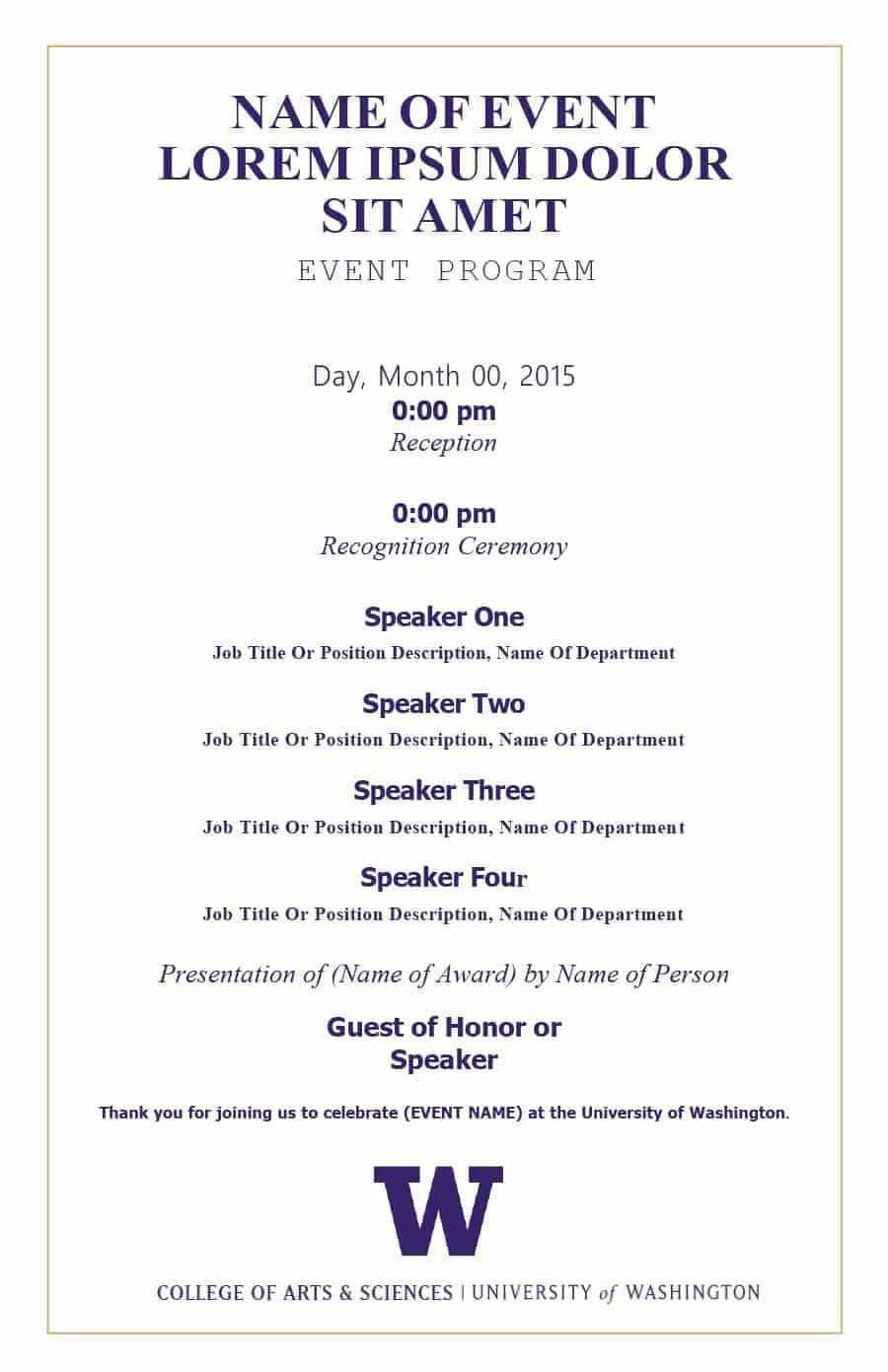 Free Event Program Templates For Microsoft Word Pertaining To Free Free Event Program Templates For Microsoft Word Pertaining To Free