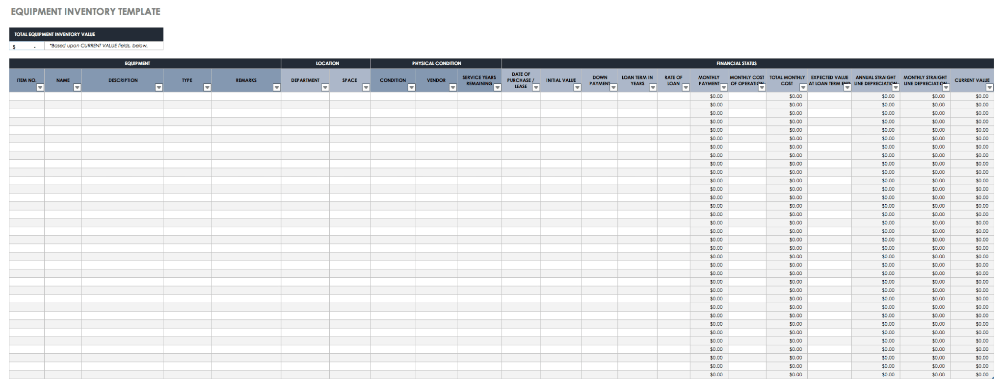 Free Excel Inventory Templates Create Manage Smartsheet With Stock 
