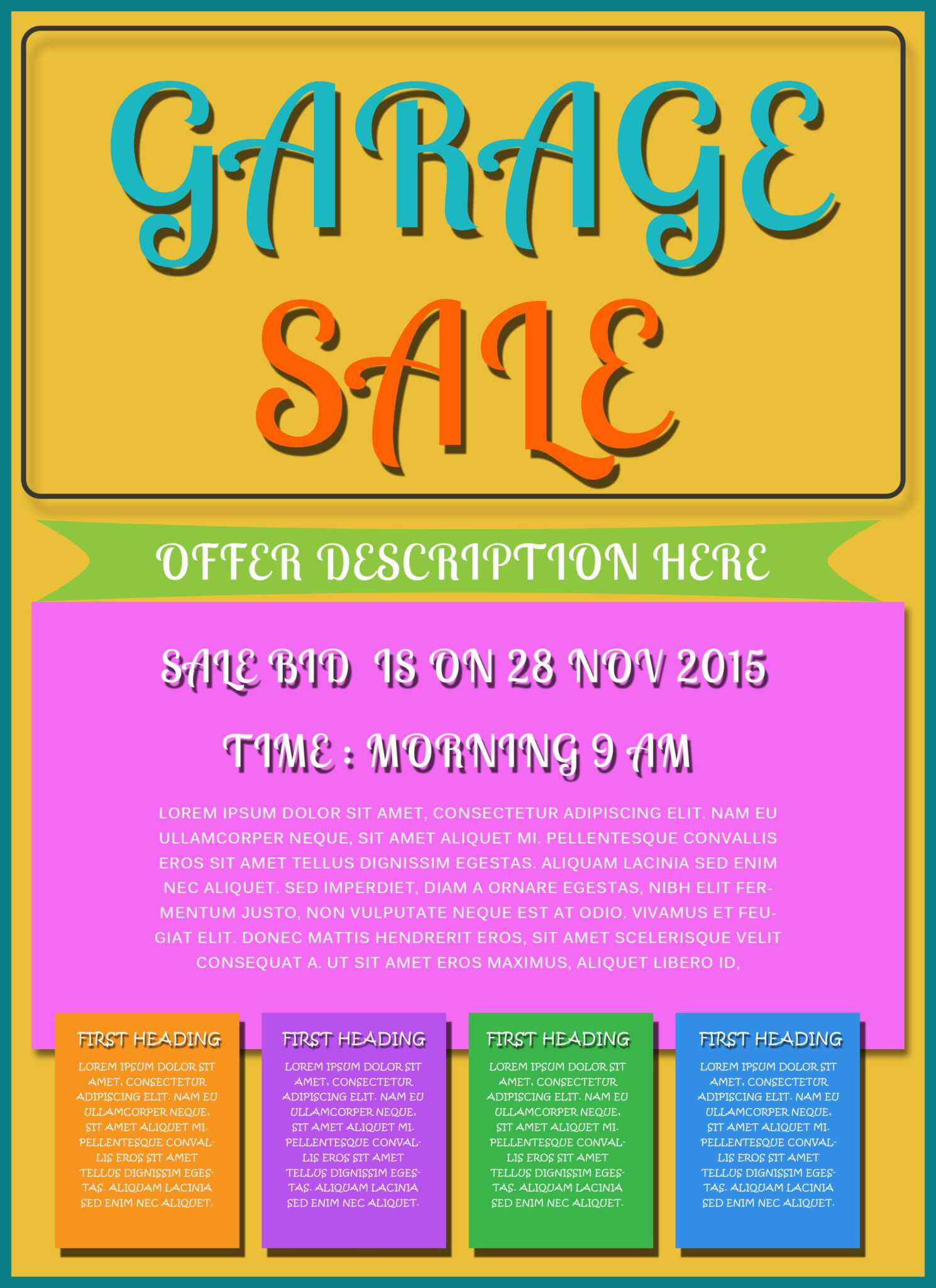 Free Printable Garage Sale Flyers Templates Attract More Pertaining 