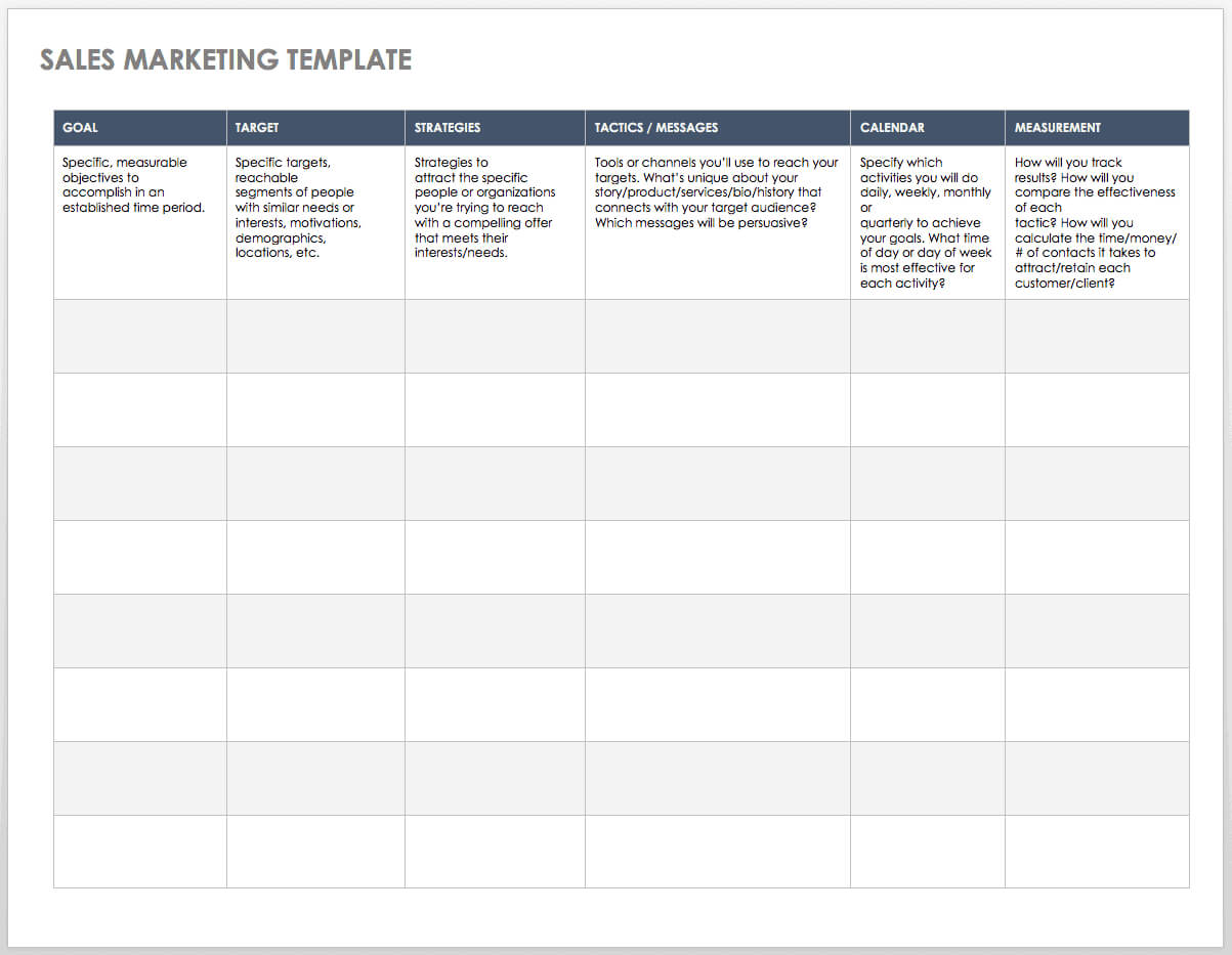Free Sales Pipeline Templates Smartsheet Intended For Sales Activity 