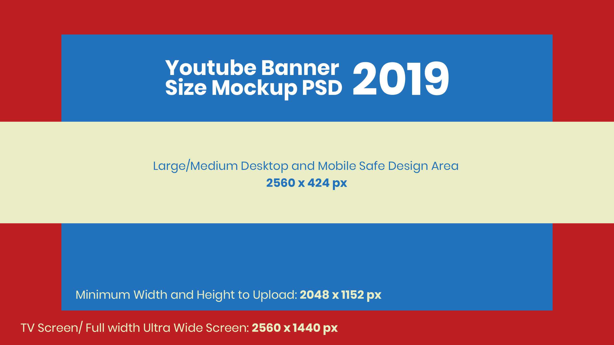 Free Youtube Banner Size Mockup 2019 Design Template Psd For Youtube 
