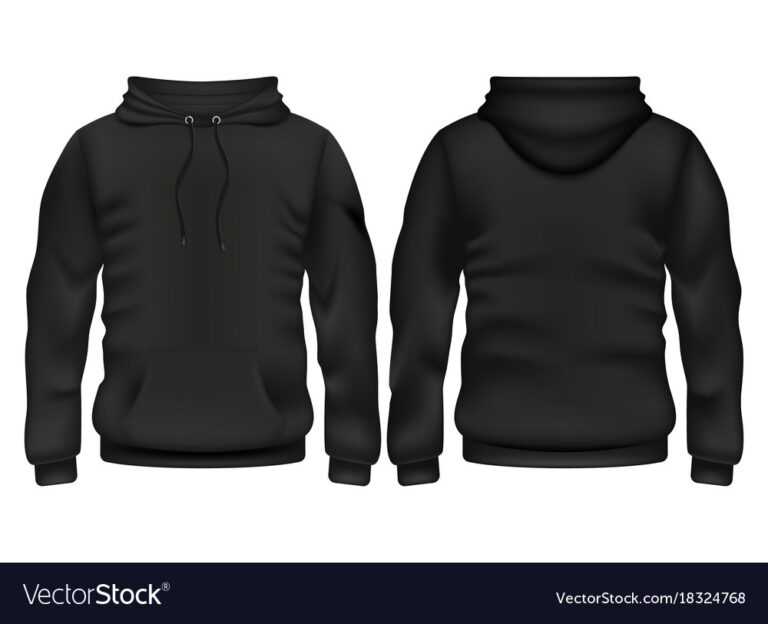 Front And Back Black Hoodie Template Within Blank Black Hoodie Template 