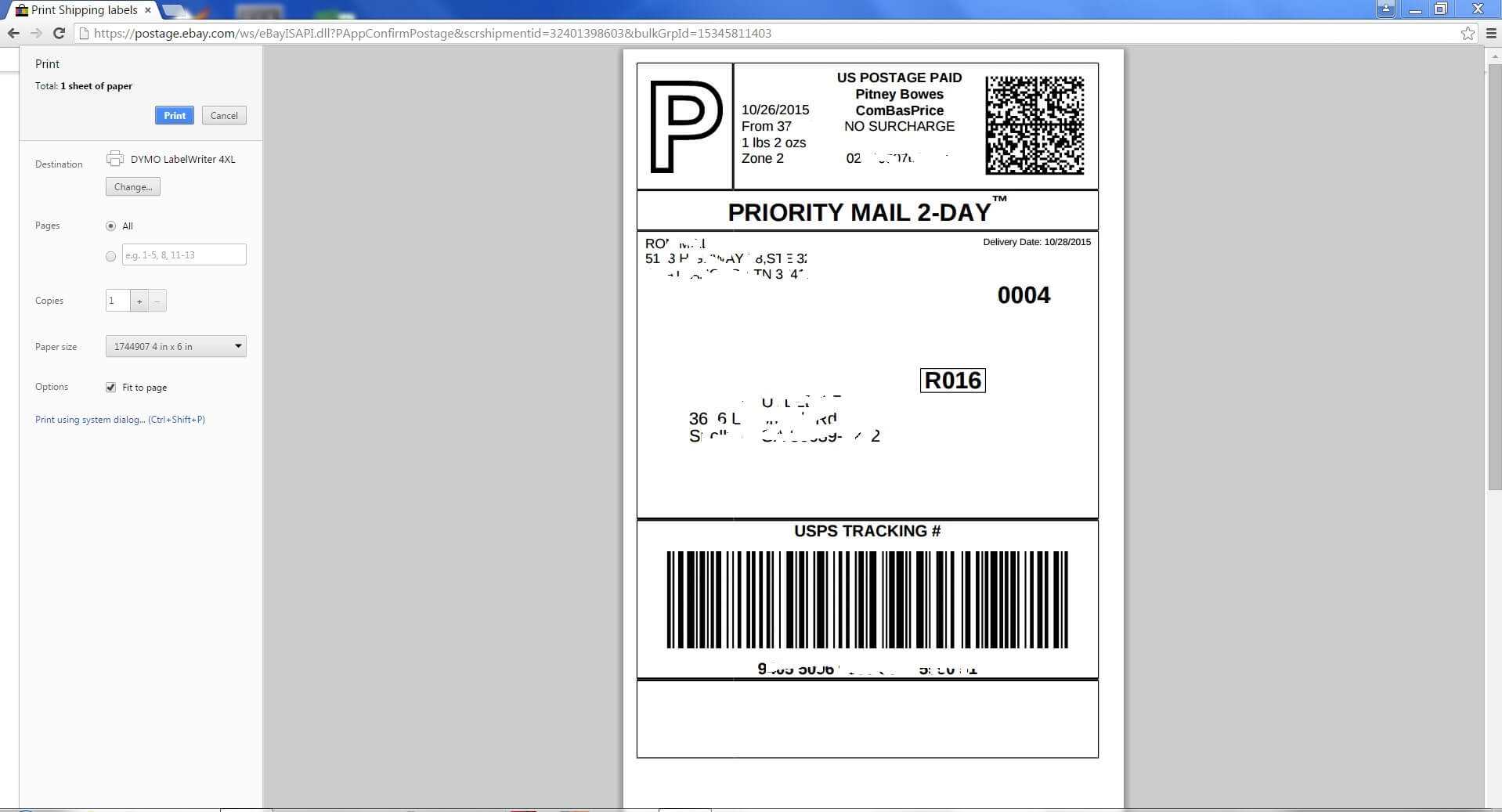 How To Center 4X6 Label For Printing The Ebay Community Intended For Dymo Label Templates For 