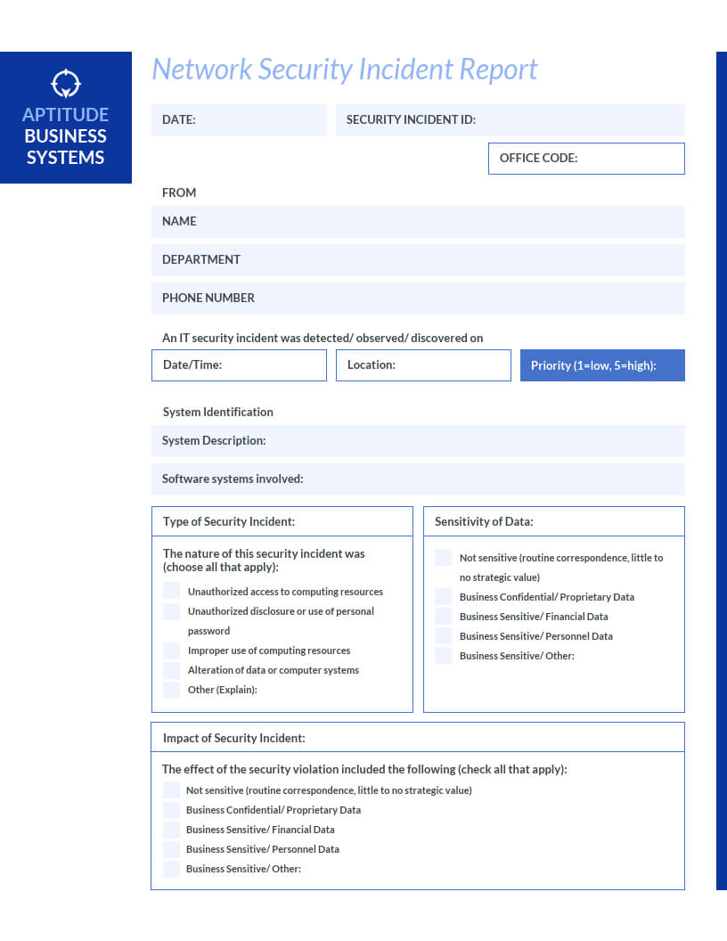 How To Write An Effective Incident Report Examples In Post Event 