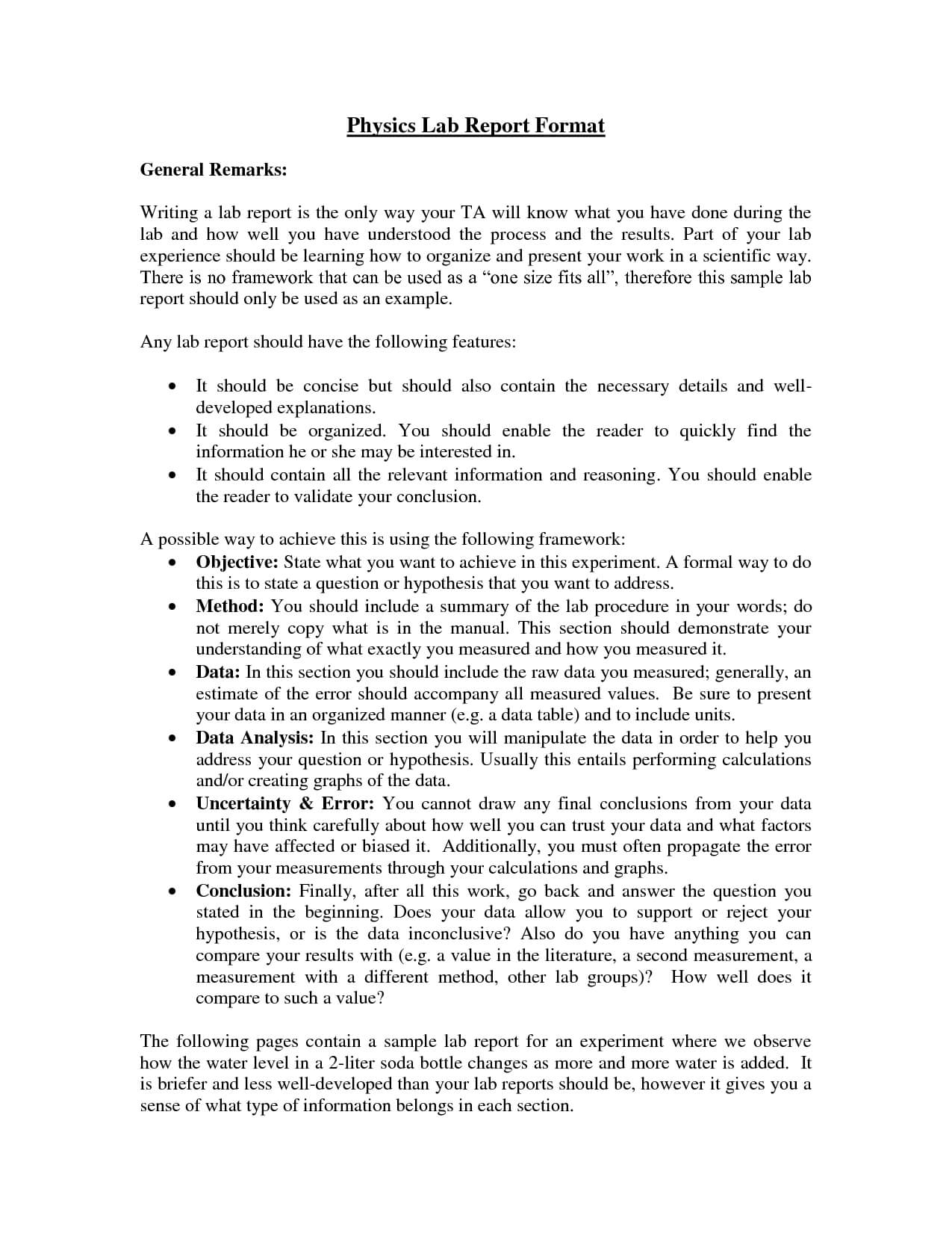 Lab Report Example Order Writing Sites Examples Write Term In Physics Lab Report Template Best 