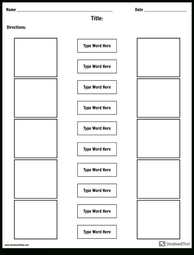 Make Matching Worksheets Matching Worksheet Templates With Regard To 