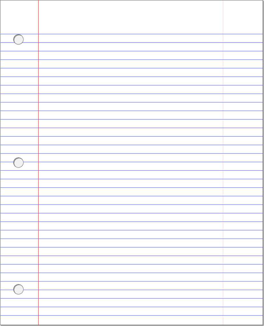 Microsoft Word Lined Paper Template