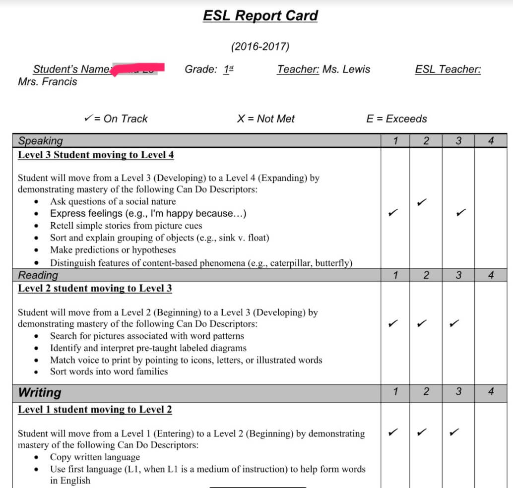 Progress Report Example Writing For Students Template Pdf With Regard