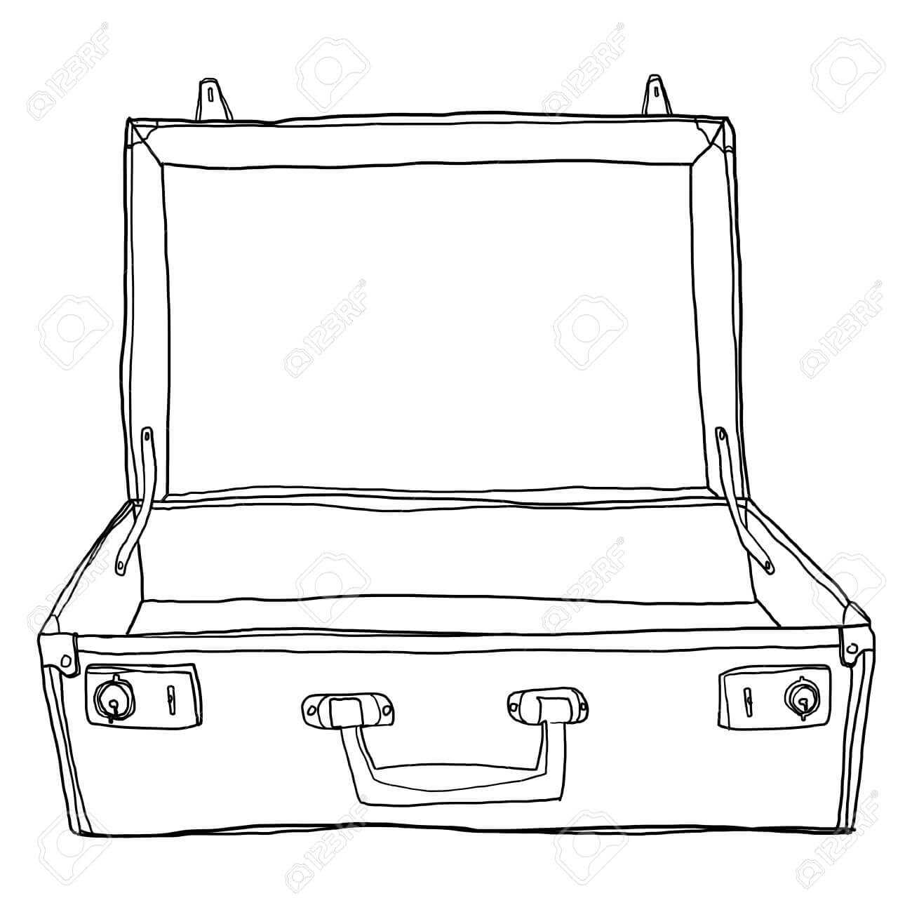 Stock Illustration Inside Blank Suitcase Template Best Sample Template