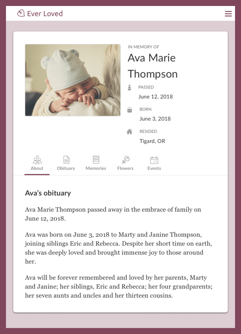 Sample Obituary Templates Villeplm