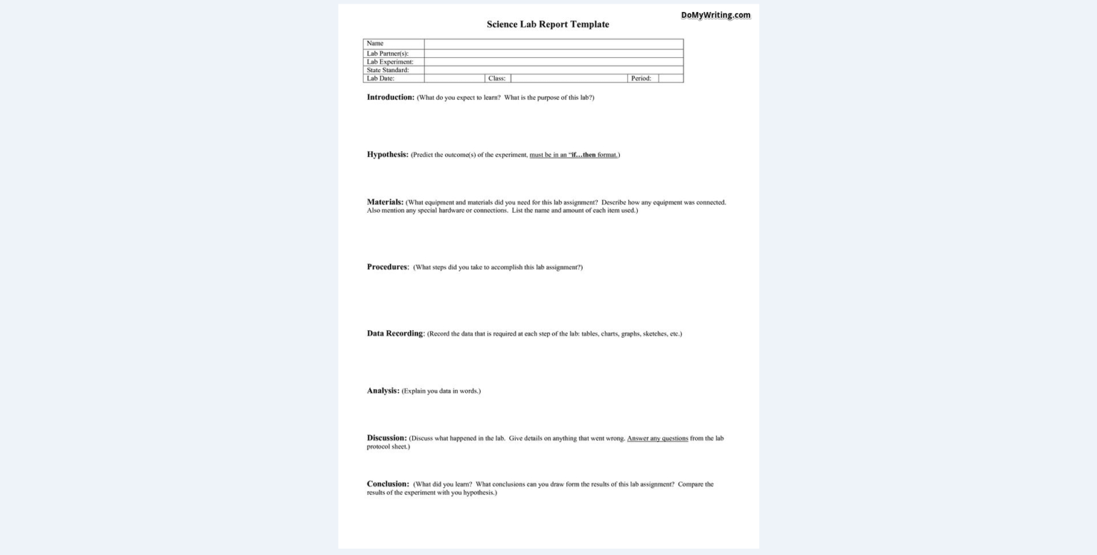 Lab Report Conclusion Template - Toptemplate.my.id Lab Report Conclusion Template - Toptemplate.my.id
